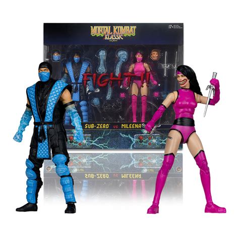 Sub Zero Vs Mileena Mortal Kombat Klassic Deluxe 2 Pack 7 Inch Scal