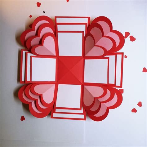Exploding Box Svg Triple Heart Box With Three Layer Explosion Etsy