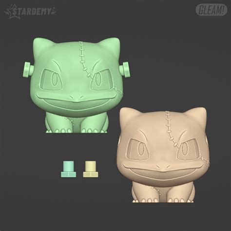 Archivo 3d Bulbasaur Chibi Halloween Frankenstein Pokemon 🎃・design Para