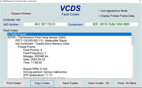 Audi 0ck0cj P0711 Atr Remote