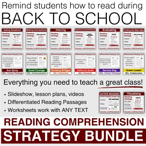 Its Here The Epic Reading Comprehension Strategies Pdf List Worksheets Library