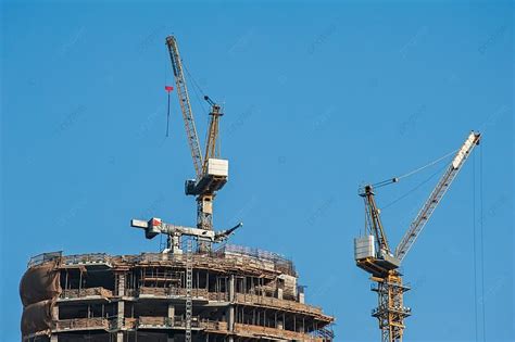 건설 현장 발전소 건설 크레인 및 푸른 하늘에 대한 건축 공사 사진 배경 및 무료 다운로드를위한 그림 Pngtree