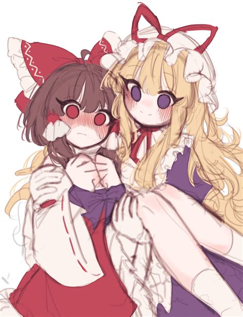 Hakurei Reimu And Yakumo Yukari Touhou Drawn By Tohou Danbooru