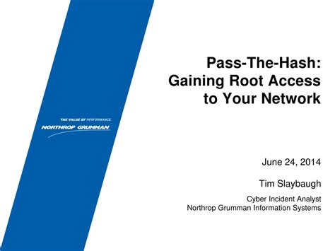 ppt pass the hash gaining root access to your network powerpoint
