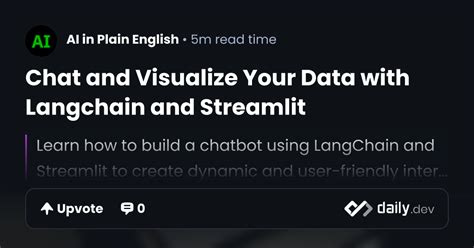 Chat And Visualize Your Data With Langchain And Streamlit Dailydev