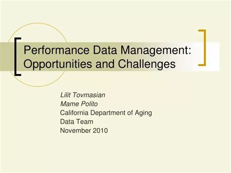 Ppt Performance Data Management Opportunities And Challenges