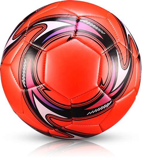 Agatige Soccer Ball Official Red Lightweight Soccer Ball Size 5