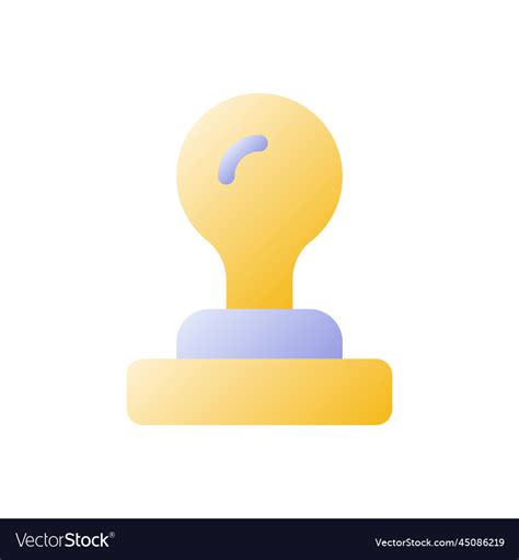 Stamp Flat Gradient Two Color Ui Icon Royalty Free Vector