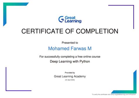 Completed Deep Learning With Python Certificate Mohamed Farwas Posted On The Topic Linkedin