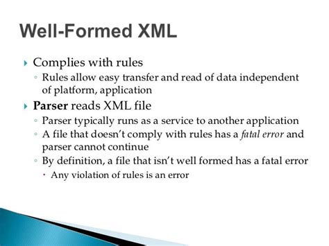 Well Formed Xml
