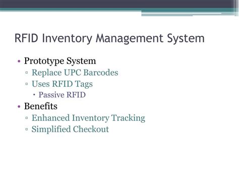Ppt Rfid Inventory Management And Tracking System Powerpoint