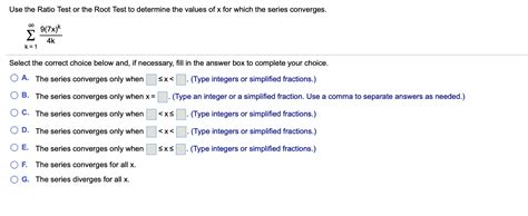 Solved Use Any Method To Determine If The Series Converges