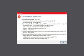 How To Fix The Discord Fatal Javascript Error On Windows