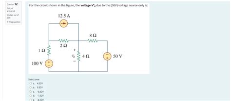 Solved For The Circuit Shown In The Figure The Voltage V Chegg
