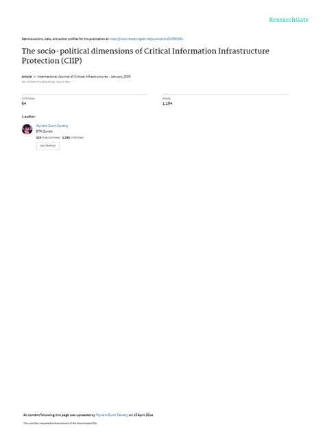 The Socio Political Dimensions Of Critical Informa Pdf Policy Risk