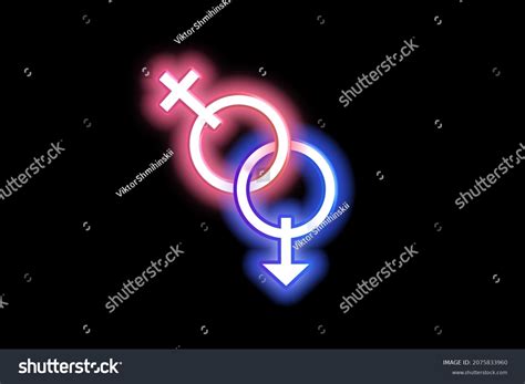 Sexy Symbol Form 3d Image Pinkblue Stock Illustration 2075833960