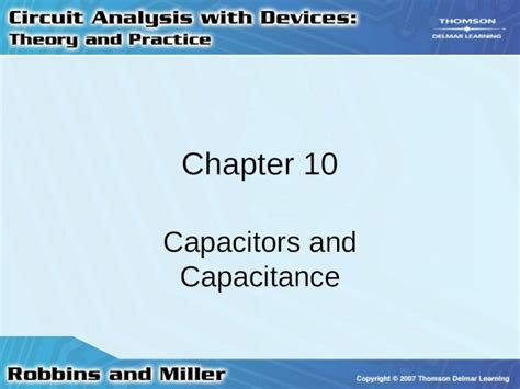 Ppt Chapter 10 Capacitors And Capacitance 2 Capacitance Capacitor Stores Charge Two