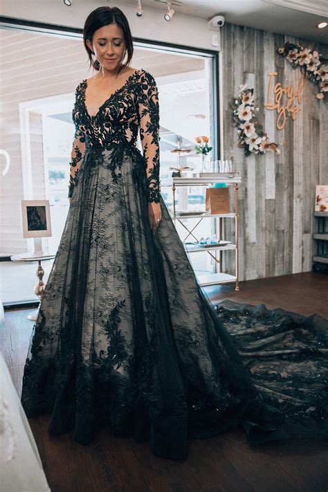 Black Lace Wedding Dress Say Yes To The Dress