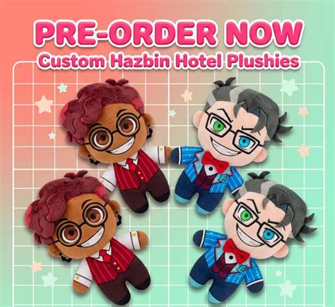 Human Alastor And Vincent Human Vox Plushies Hazbin Hotel Season 2 Pre