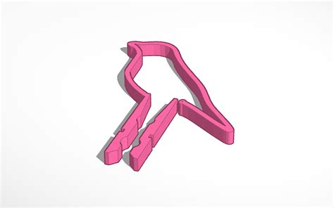 3d Design Bird Outline Clothes Peg Tinkercad
