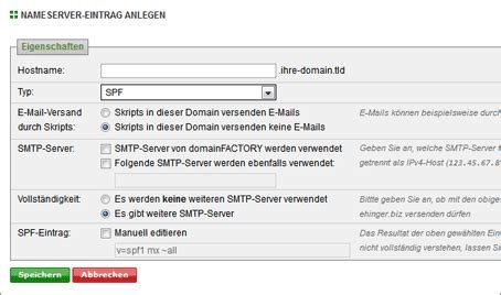 SPF-Einträge erstellen