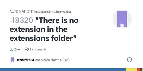There Is No Extension In The Extensions Folder AUTOMATIC Stable Diffusion Webui