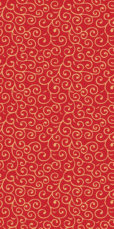 中国风中式古典红色喜庆纹理ai矢量图案 背景包装印刷 58