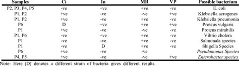 Bacterial Isolates Of Different Pond Water Samples Download