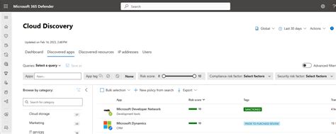 Discovered App Filters And Queries Microsoft Defender For Cloud Apps