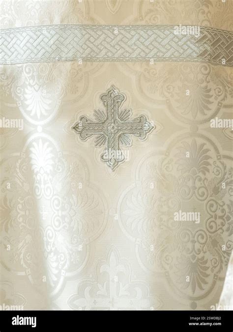 Cloth Of A Cassock Close Up Liturgical Clothes Liturgical Vestments