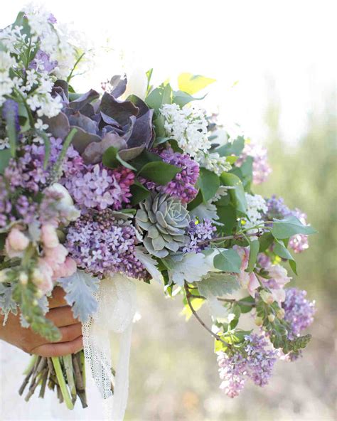 Fresh And Fragrant Lilac Wedding Bouquets Martha Stewart Weddings