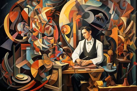 Premium Photo A Brilliant And Eccentric Inventor Crafting Ingenious Devices Generative Ai