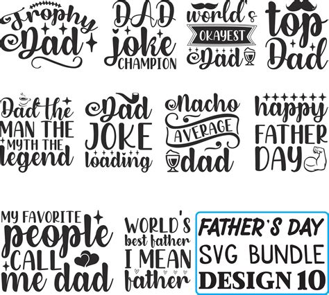 Fathers Day Svg Bundle 21460706 Vector Art At Vecteezy