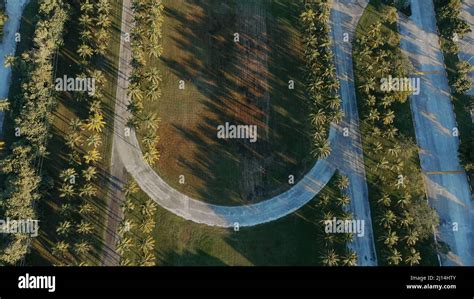 Birds Eye View Of A Park Covered With Pathways And A Green Lawn With