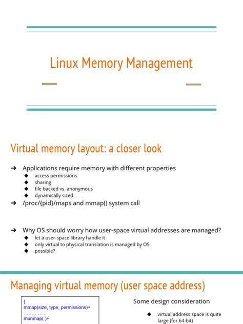 Linux Memory 2 Pdf Kernel Operating System Computer Engineering