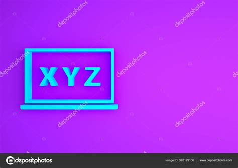 Blue Xyz Coordinate System On Chalkboard Icon Isolated On Purple Background Xyz Axis For Graph