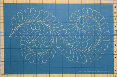 Quilting Full Line Stencil Fancy Feather Reusable For Quilts Use Pounce A3 New