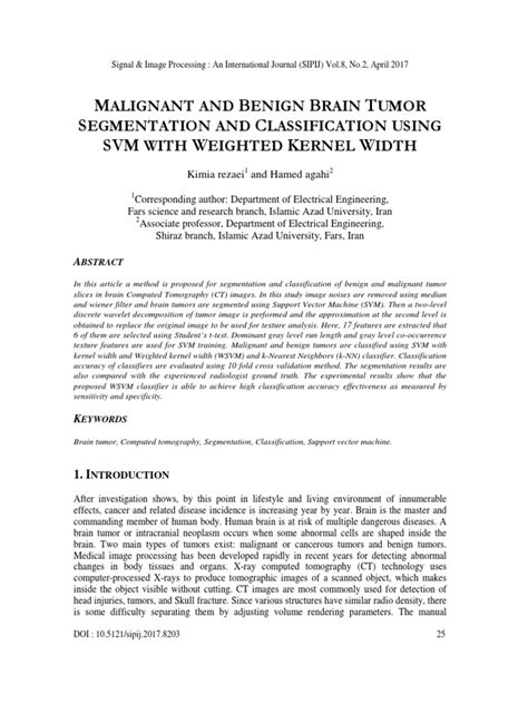 Malignant And Benign Brain Tumor Segmentation And Classification Using