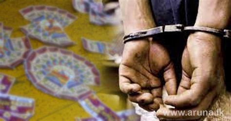 ව්‍යාජ ‍ලොතරැයි පත් තොගයක් සමග පුද්ගලයෙකු අත්අඩංගුවට අරුණ