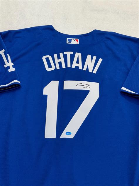 Shohei Ohtani Signed Los Angeles Dodgers Baseball Jersey With Coa Etsy