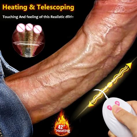 Thrusting Rotation Remote Control Dildo Vibrator Realistic Penis Gay