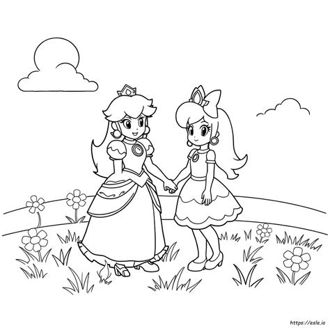 Princess Peach And Daisy Coloring Pages