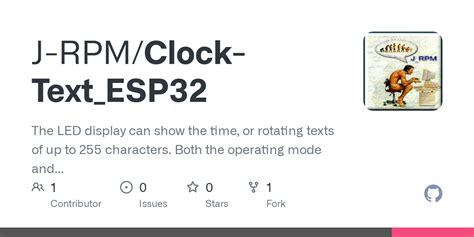 GitHub J RPM Clock Text ESP32 The LED Display Can Show The Time Or Rotating Texts Of Up To