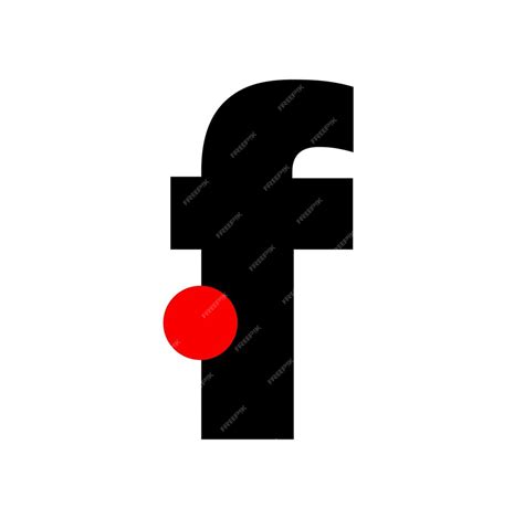 Premium Vector F Letter With Red Dot Company Monogram F Icon