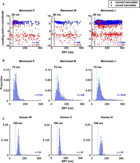 Frontiers Modeling Saccade Reaction Time In Marmosets The Contribution Of Earlier Visual