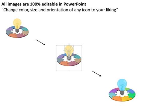 Puzzle With Bulb For Supply Chain Management Powerpoint Template
