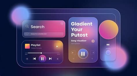 Modern Glassmorphism Interface Background Template Design Premium Ai