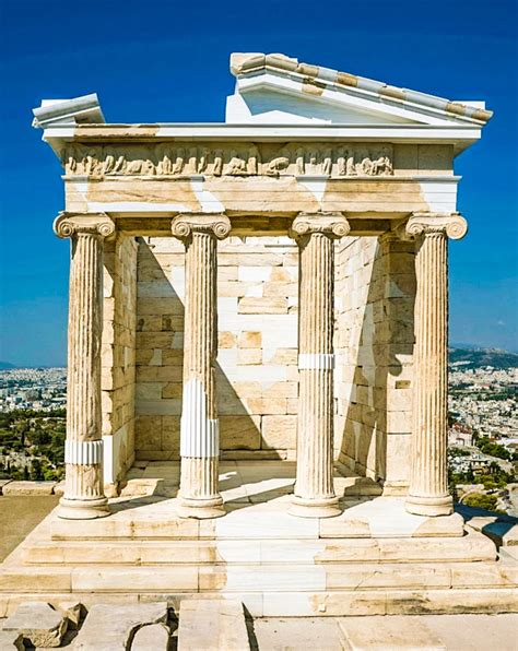 雅典娜胜利女神神庙正面 花瓣网