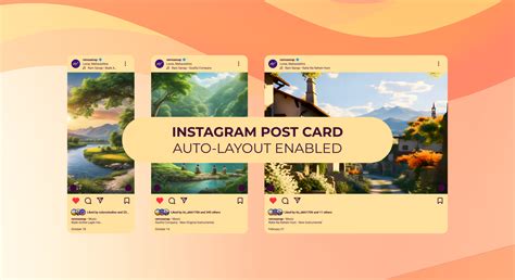 Instagram Post Cards Auto Layout Figma