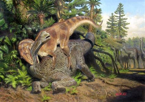 Allosaurus Vs Camarasaurus Arte De Edson Cury Dinosaur Pictures